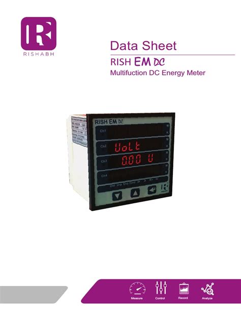 Rishabh Dc Meter Pdf Direct Current Relay