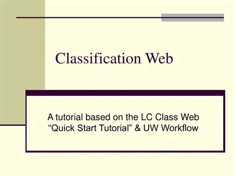 Ppt Classification Web Powerpoint Presentation Free Download Id 549370