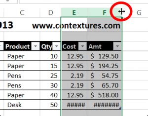 Adjust Excel Column Widths To Fit Specific Cells Contextures Blog