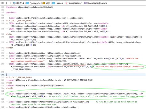 Swift Difference Between Open Methods In AppDelegate Of IOS App