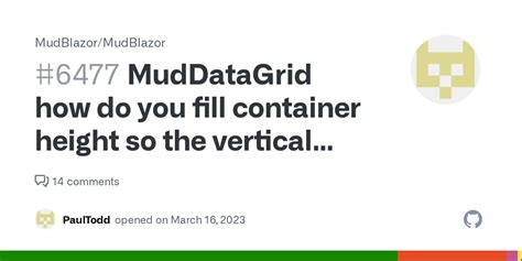Muddatagrid How Do You Fill Container Height So The Vertical Scroll Is
