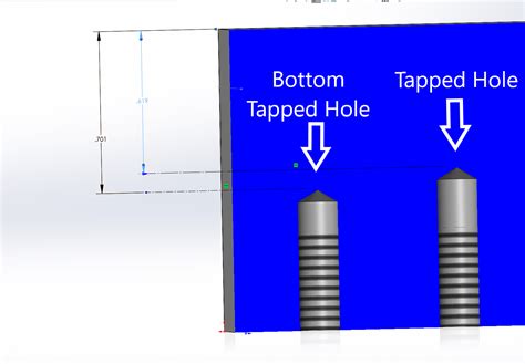 Bottoming Tap Hole Vs Tapped Hole R Solidworks