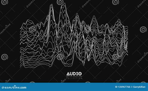 Vector Echo Audio Wavefrom Spectrum Abstract Music Waves Oscillation