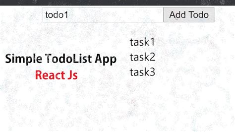 Simple Todo List Application In React Js YouTube