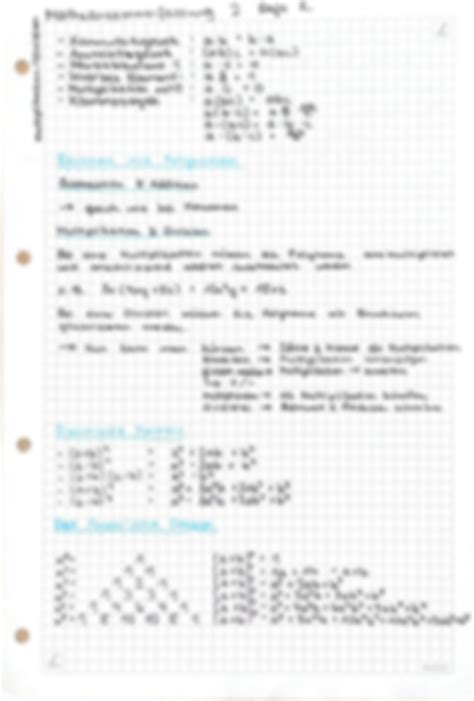 solution mathematik terme monome polynome binomische formeln