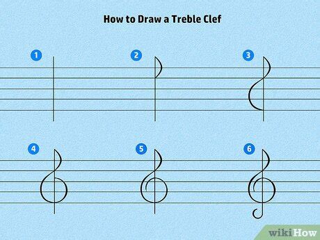 How To Draw A Treble Clef Step By Step With Pictures