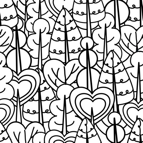 Black And White Different Shaped Tree Pattern Vector Illustration 6018395 Vector Art At Vecteezy