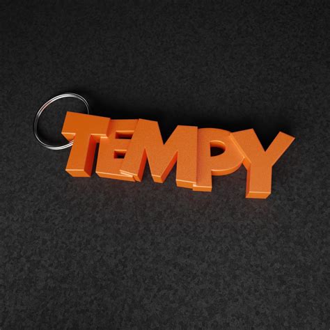 🗝️ Tempy Llavero・archivo Stl Para Impresión 3d・cults