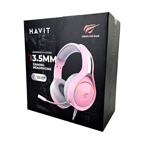 Headset Gamer Havit Gamenote H2232d Rgb Rosa The Kase Store Eletrônicos And Acessórios Para