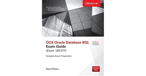 oca oracle database sql exam guide exam 1z0 071 by steve o hearn