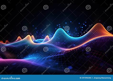 Abstract Background Wave Lines Dynamic Flowing Light Data Digital Abstract Technology