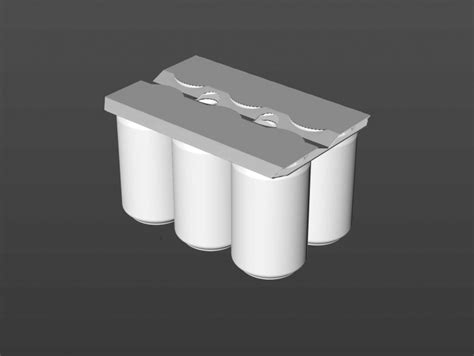 Premium Packaging 3d Model Of Cardboard Holder For 6x330 355ml Standard