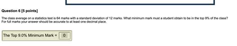 solved question 6 [5 points] the class average on a