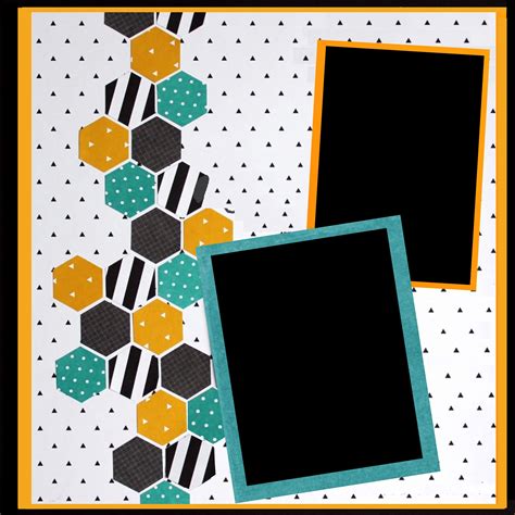 Diy Scrapbook Layout With Polaroid Frames