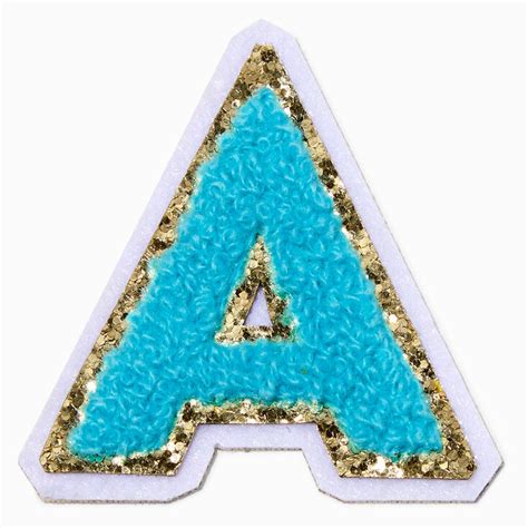 Teal A Initial Stick On Patch Claires Us Teal A Initial Stick On Patch Claires Us