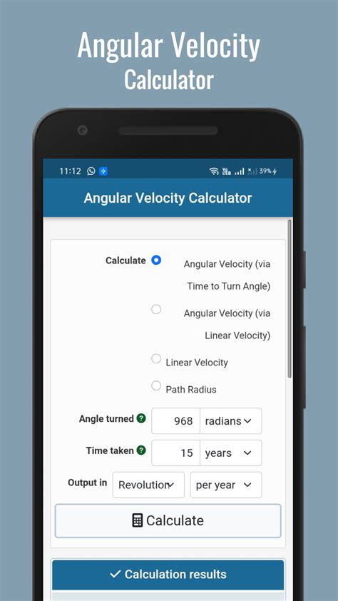 Angular Velocity Calculator Amazon Ca Appstore For Android