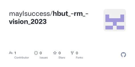 GitHub MayIsuccess Hbut Rm Vision