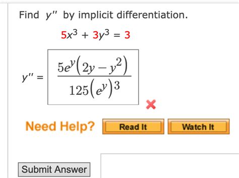 Solved Find y′′ by implicit differentiation. | Chegg.com