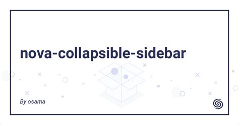 Collapsible Sidebar Nova Packages