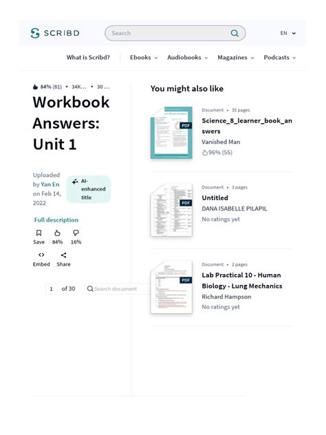 Workbook Answers Unit 1 Respiration Pdf Speed Respiratory System