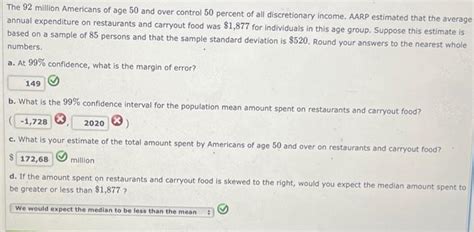 Solved The 92 Million Americans Of Age 50 And Over Control