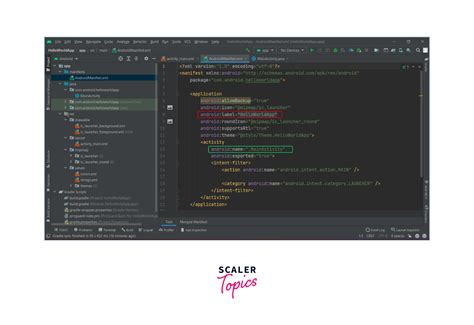 Hello World Program In Android Scaler Topics