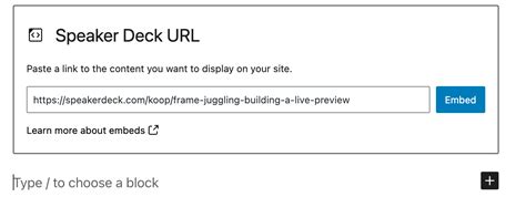 Speaker Deck Embed Documentation