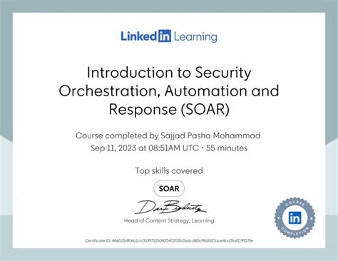 sajjad pasha mohammad on linkedin certificate of completion