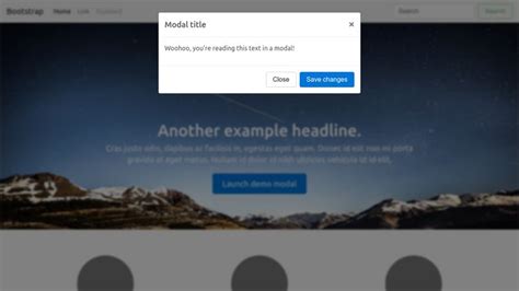 Boostrap Modal With Blurred Backdrop