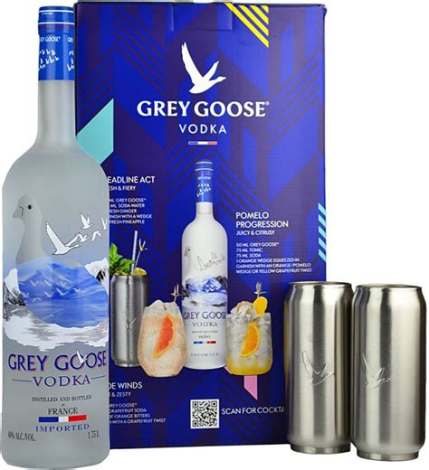 Grey Goose Vodka Magnum T Set With Complimentary Soda Cans 1 75 Litre