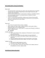 PKa And PH Profile In Drug Considerations 1 Docx PKa And PH Profile In Drug Considerations