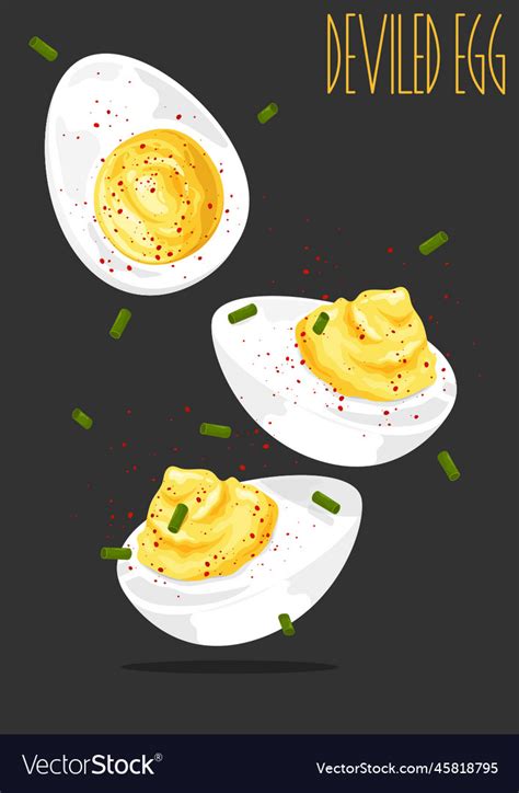 Deviled Egg Royalty Free Vector Image Vectorstock