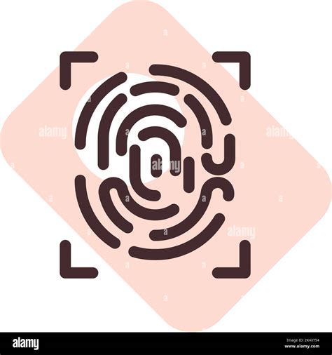 Mobile Phone Scanning Fingerprint Stock Vector Images Alamy