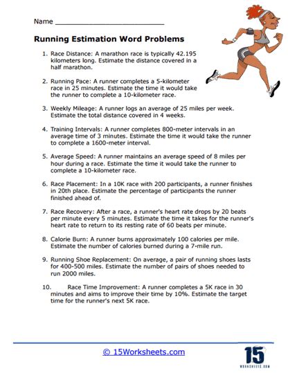 Math Word Problems Worksheets Pdf Estimation Exercises Worksheets