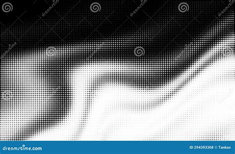Monochrome Gradient Halftone Dots Background Vector Illustration Big