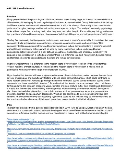 As91582 Formal Inference Mathematics And Statistics Level 3 Ncea Thinkswap