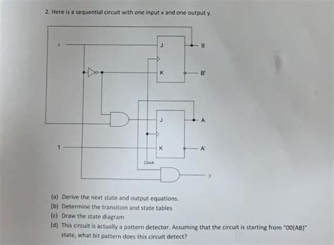 Solved 2 Here Is A Sequential Circuit With One Input X And