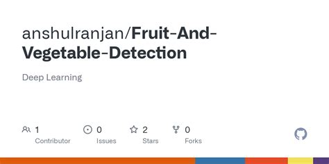 Github Anshulranjanfruit And Vegetable Detection Deep Learning