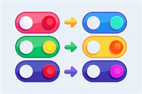 Premium Vector Colorful Button With Arrow Pointing Left And Right For Navigation