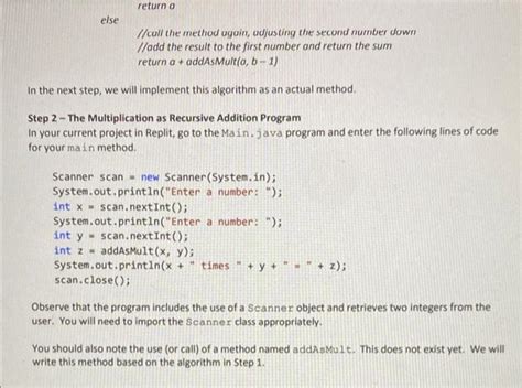 Solved Step 1 Multiplication As Recursive Addition