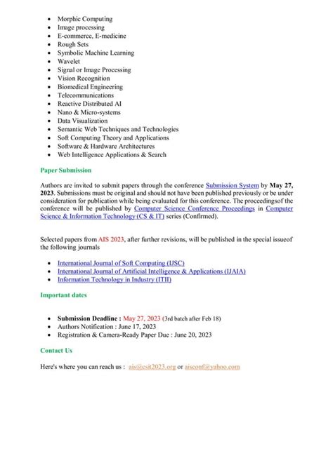 9 th international conference on artificial intelligence and soft