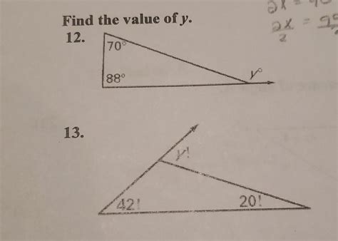 Solved Find The Value Of Y 12 Chegg Com