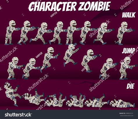 Game Kits Adventure Design Character Sprite Stock Vector Royalty Free