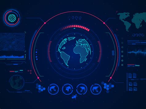 Cybersecurity Dashboard Design Elements Free Vector Download Sketch