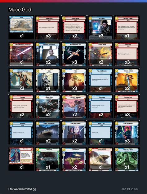 Mace God Star Wars Unlimited Tcg