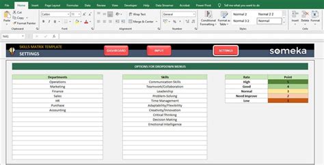 Skills Matrix Template Excel Tool For HR Competency Assessment Tool Skills Gap Analysis Etsy