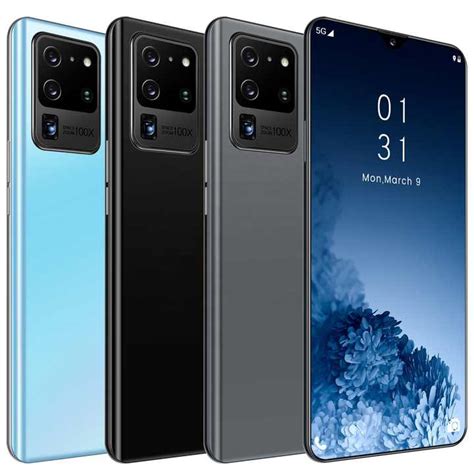 새로운 6 5 인치 큰 화면 5g 안드로이드 스마트 폰 12gb 512gb 휴대 전화 원래 S20u 스마트 폰 듀얼 Sim 카드 핸드폰