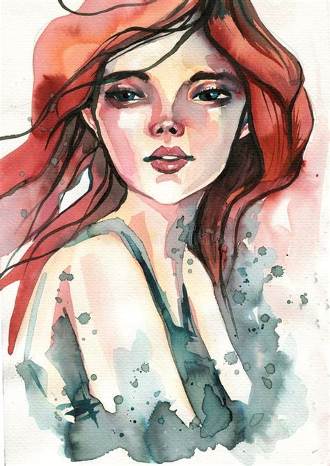 Retrato De Una Bella Joven Stock De Ilustraci N Ilustraci N De Retrato