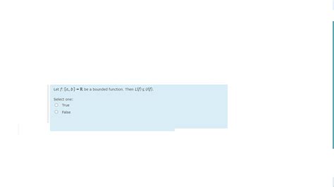 solved let f [a b]→r ﻿be a bounded function then