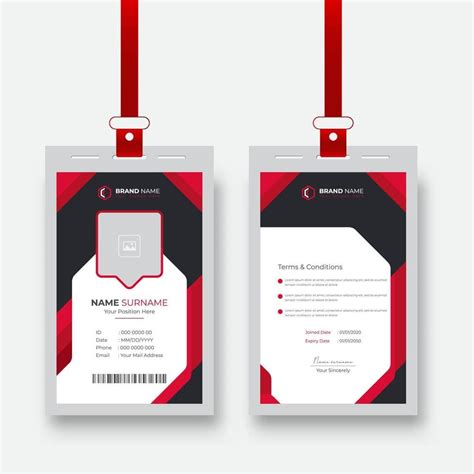 Modern And Creative Company Employee Id Card Template Office Staff